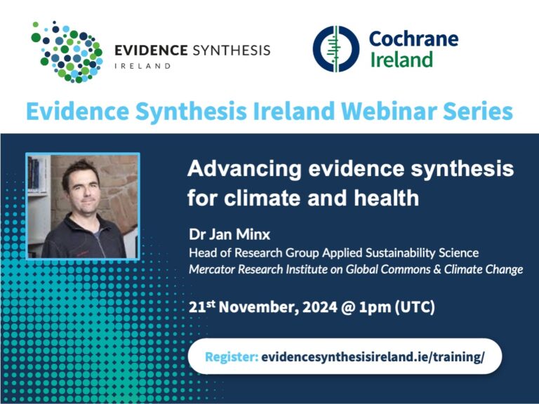 Evidence Synthesis Ireland • Making more of Evidence Syntheses