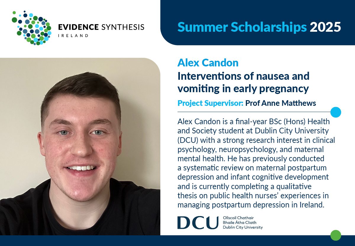 ESI Summer Scholarships 2025 • Evidence Synthesis Ireland