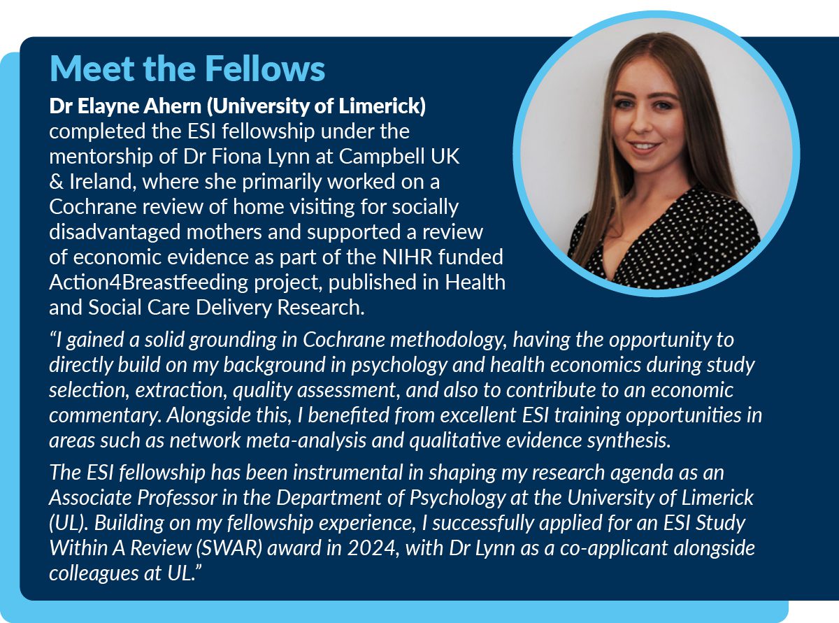 Meet the Fellows: Dr Elayne Ahern • Evidence Synthesis Ireland